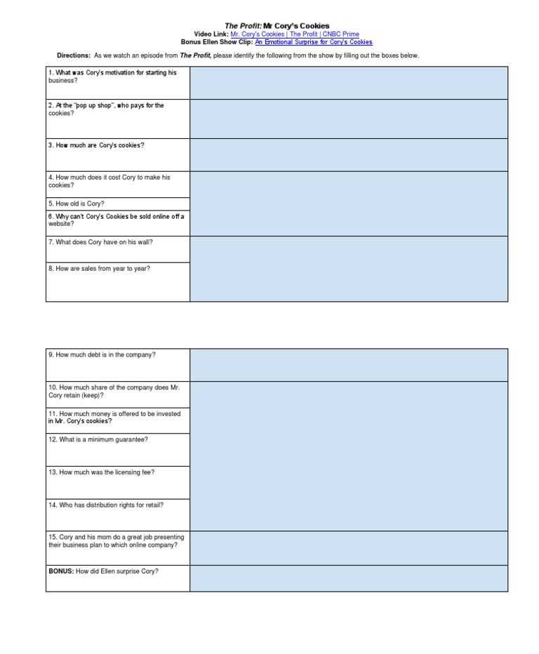 The Profit_Mr. Corys | PDF