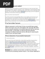 Teamwork and Collaboration in the Workplace | PDF | Leadership | Leadership