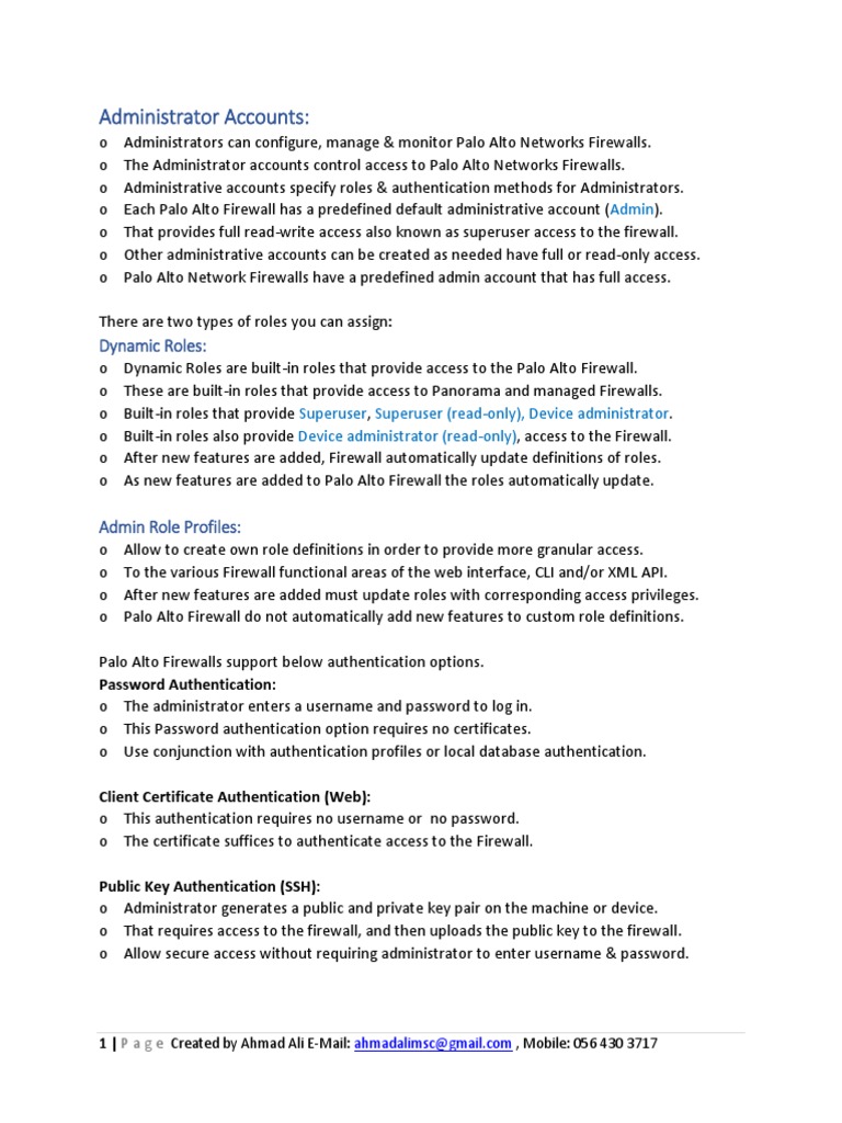 Administrator Accounts:: Dynamic Roles | PDF | Superuser | Password