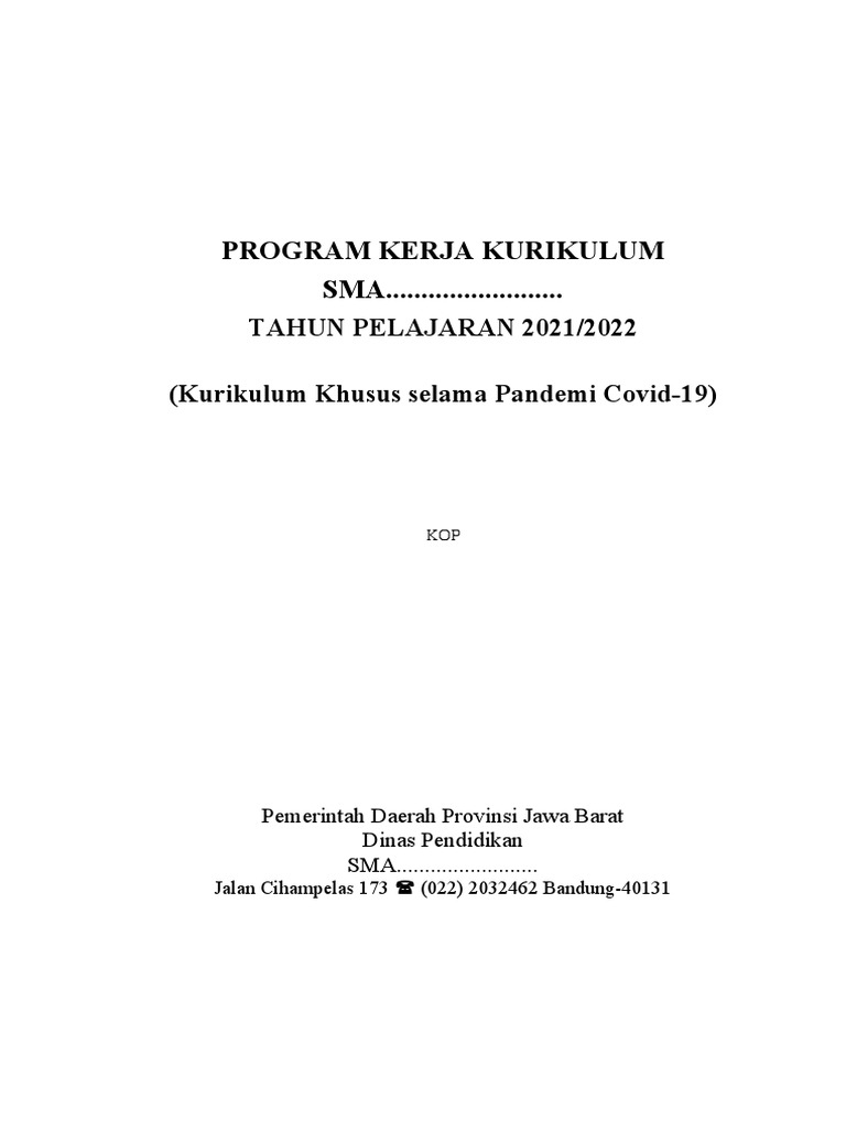 Draft Program Kurikulum | PDF