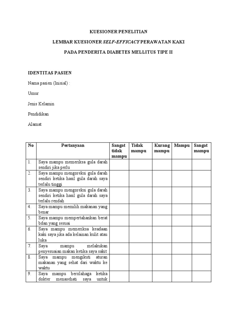 KUESIONER Proposal | PDF