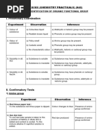 Organic Compound - Identification of Functional Group Scheme | PDF ...