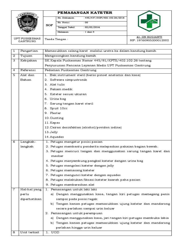 Pemasangan Kateter | PDF