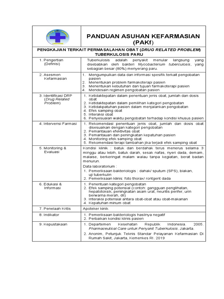 Panduan Asuhan Kefarmasian CP RSUD | PDF