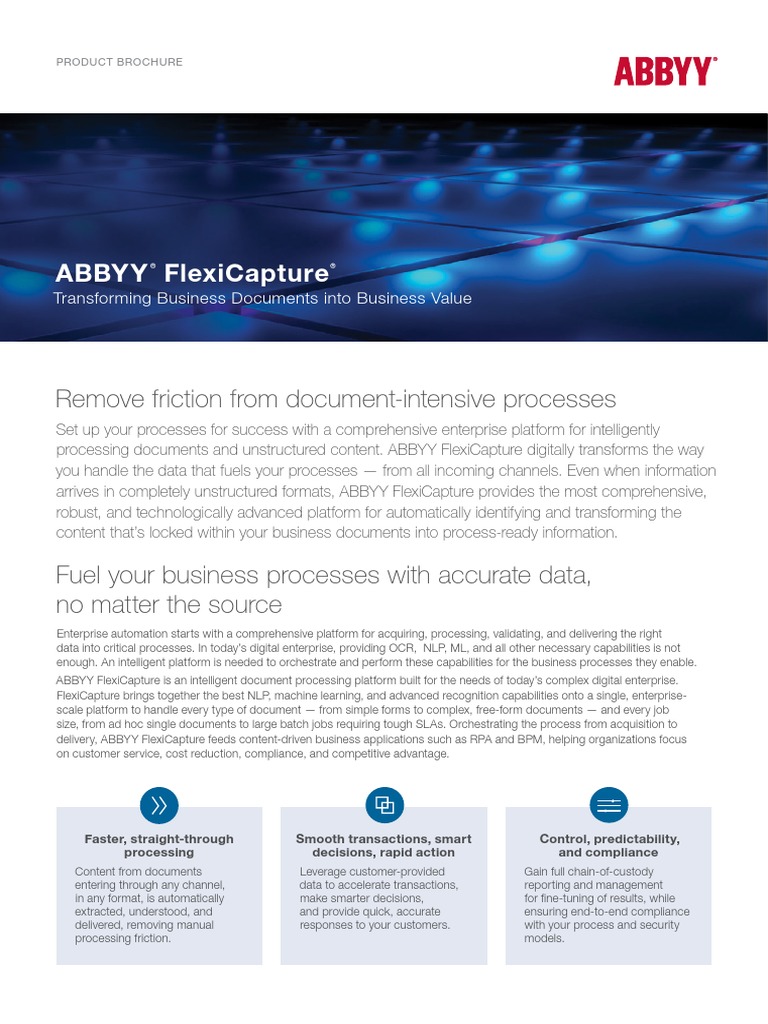 FlexiCapture Product Brochure en | PDF | Business Process Management ...