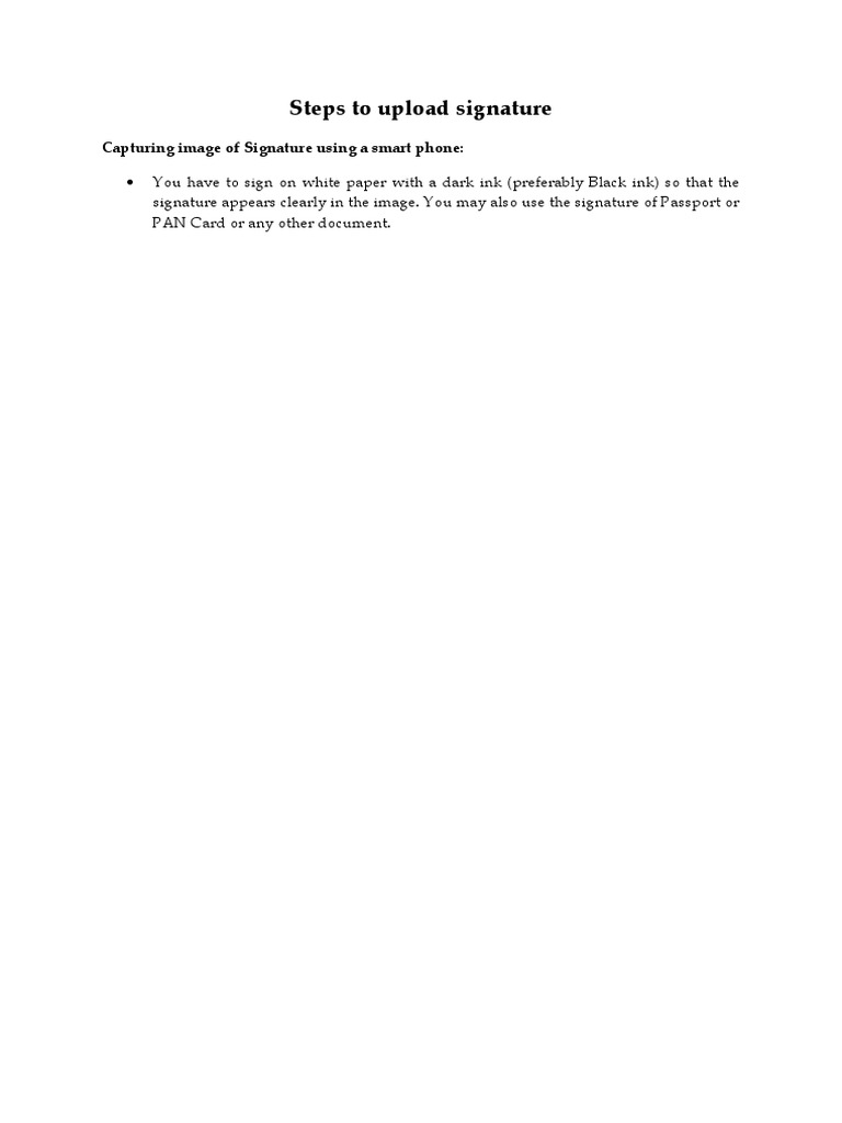 Steps To Upload Signature: Capturing Image of Signature Using A Smart ...
