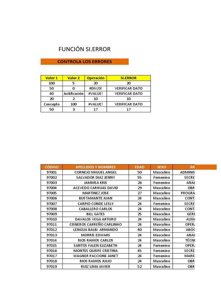 Función Si - Error: Controla Los Errores | PDF