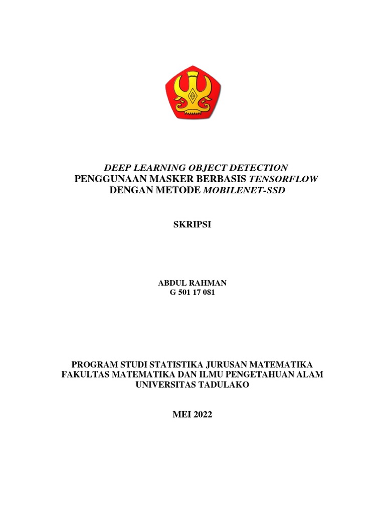 Deep Learning Object Detection Metode MobileNet-Ssd | PDF