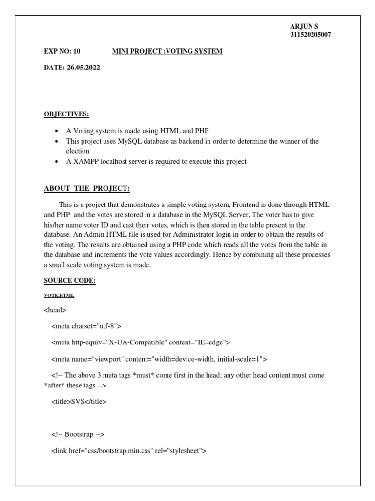DBMS Mini Project | PDF | Databases | Php