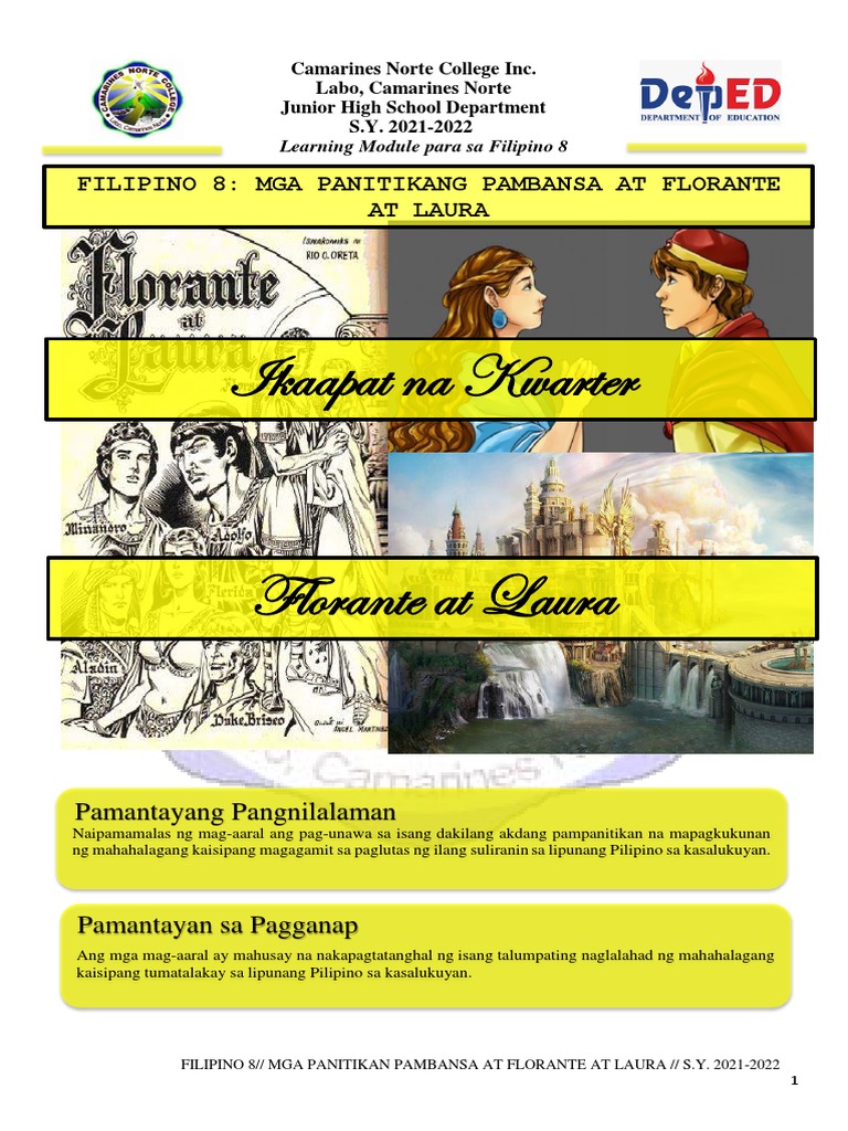 Filipino 8 Module Q4 Sy 2021-22 | PDF