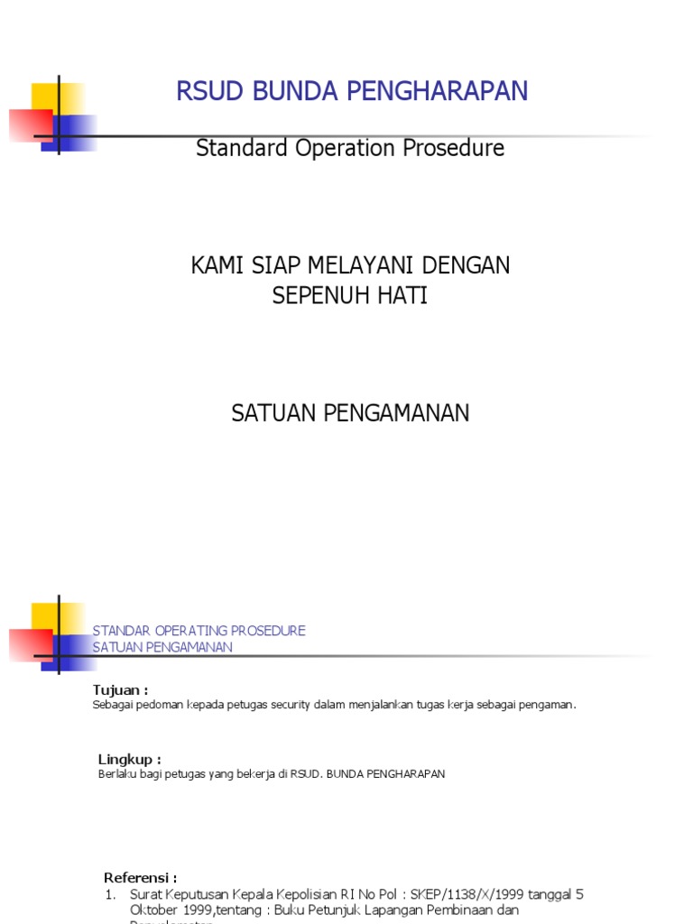 Sop Satpam Di RS | PDF