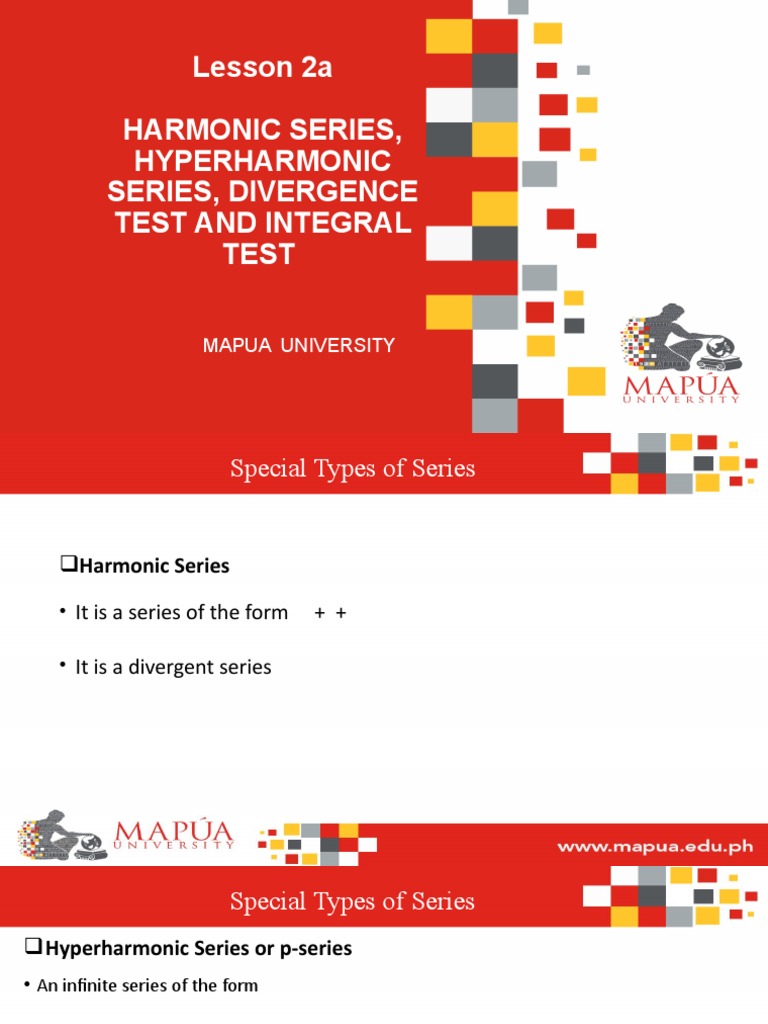 Lesson 2a Harmonic Series Integral Test | PDF