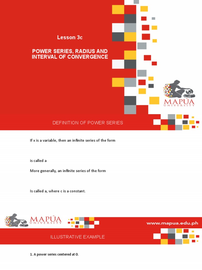Lesson 3c Power Series Radius and Interval of Convergence | PDF | Power ...