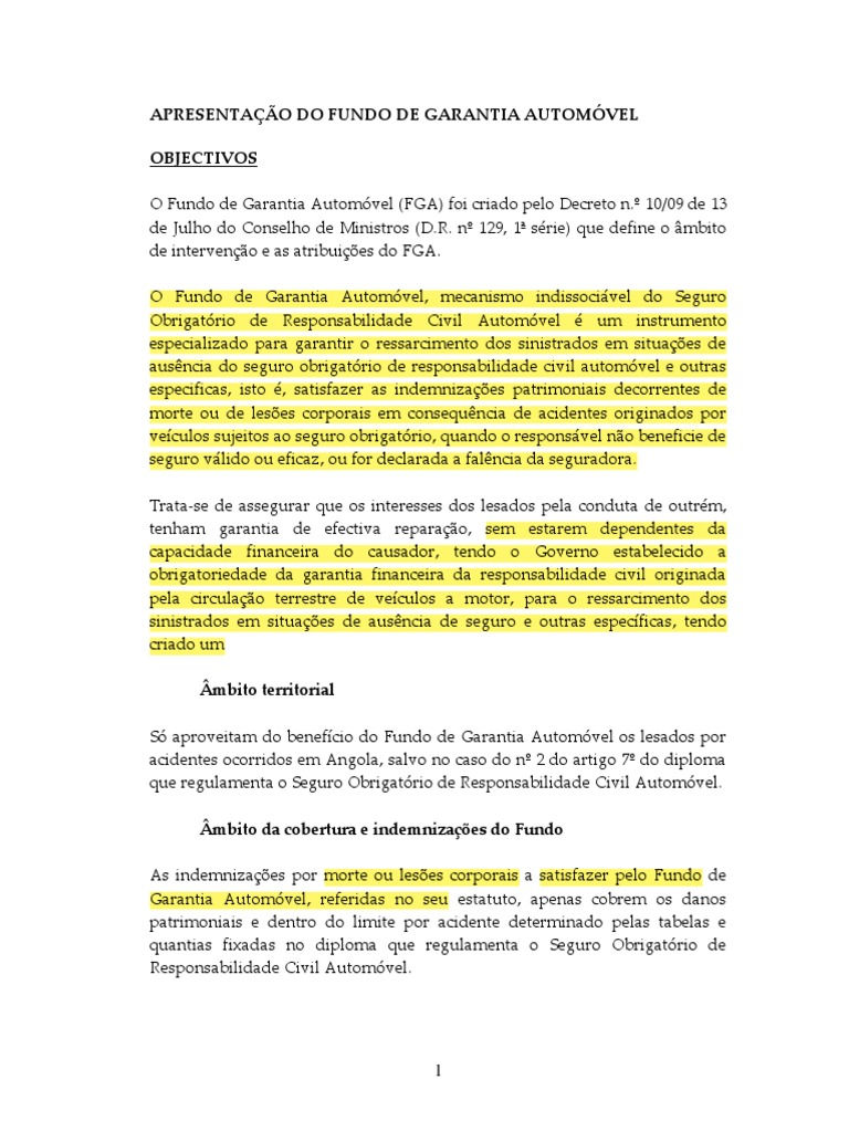 Apresentacao FGA | PDF | Seguro | Investimentos