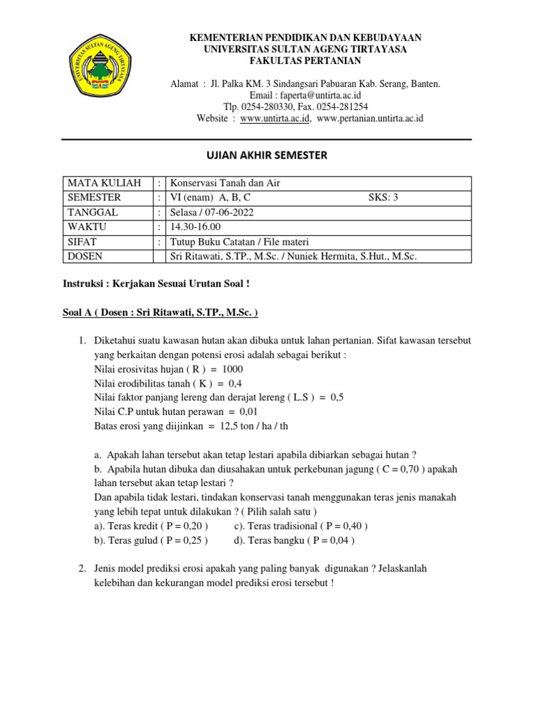 Uas Kta 2022 | PDF | Sains & Matematika