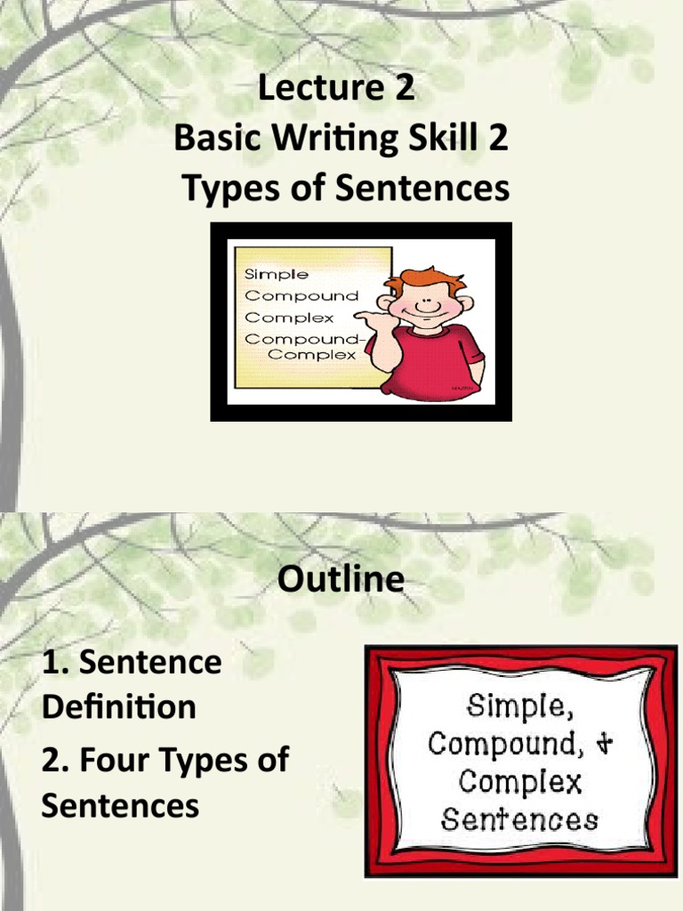 LECTURE 2_Types of Sentences | PDF | Sentence (Linguistics) | Language ...