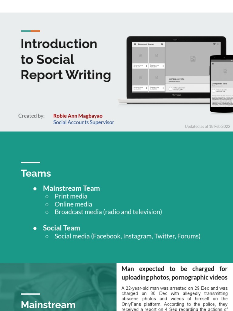 Introduction To Social Report Writing | PDF | Popular Culture & Media ...