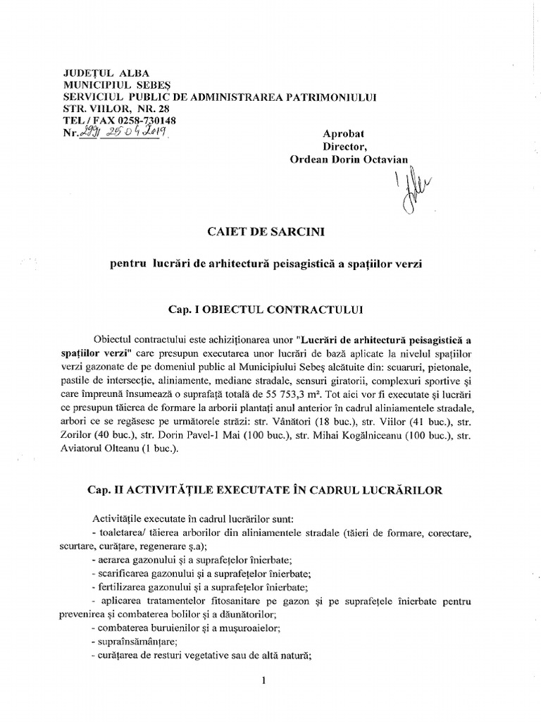 CAIET-DE-SARCINI Spatii Verzi | PDF