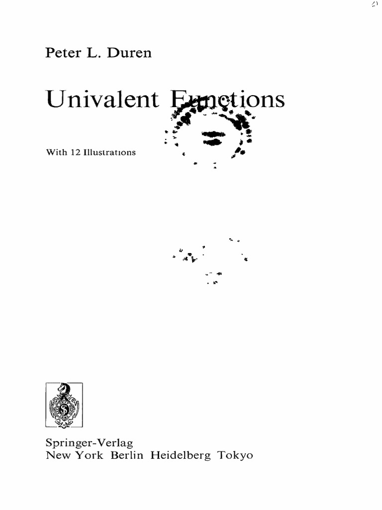 Univalent Functions Pdf