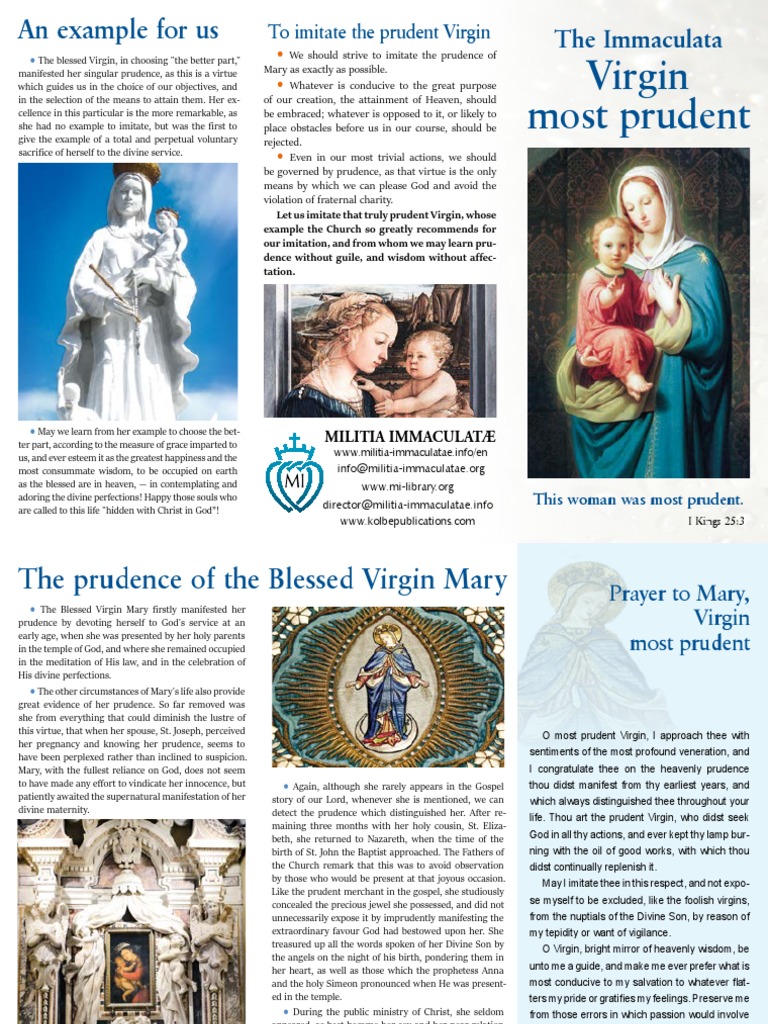The Prudent Virgin Mary's Wisdom | PDF | Mary, Mother Of Jesus ...