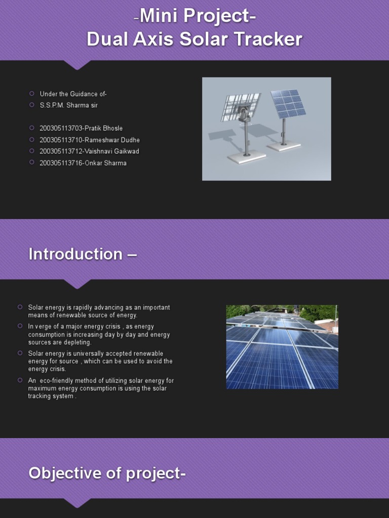 Solar Tracker Sem6 | PDF | Photovoltaics | Solar Energy
