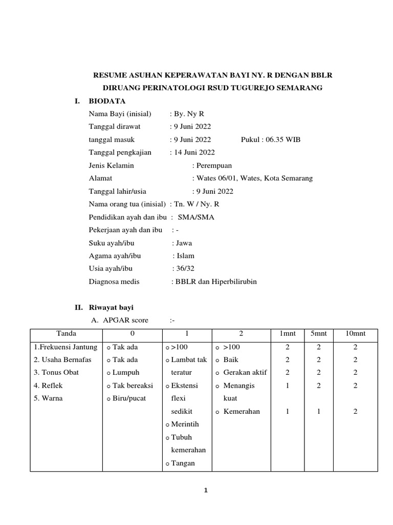 ASKEP BBLR - Trikus | PDF