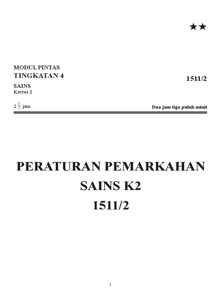 Sains K2 | PDF