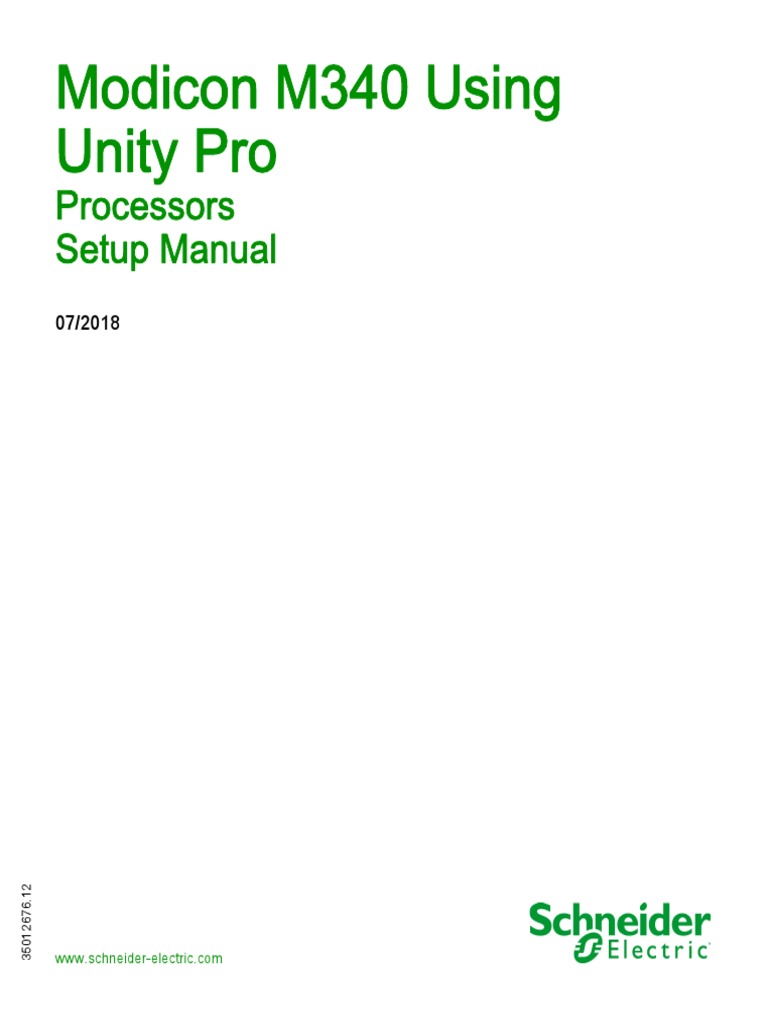 Modicon M340 Using Unity Pro: Processors Setup Manual | PDF | Programmable Logic Controller ...