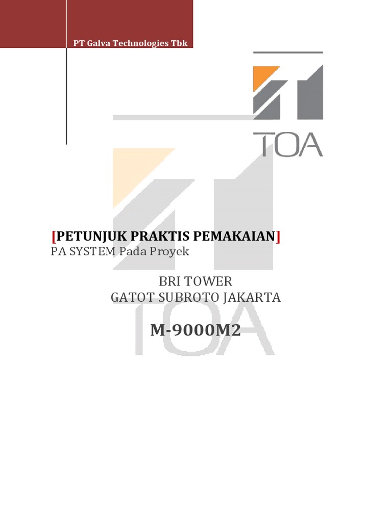 (Manual Pa) Bri Tower Gatot Subroto (Menara Bri Gatsu) | PDF