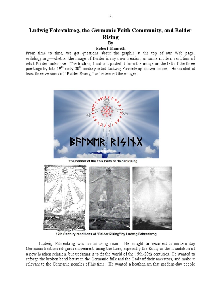 Ludwig Fahrenkrog | PDF | Soul | Heathenry (New Religious Movement)