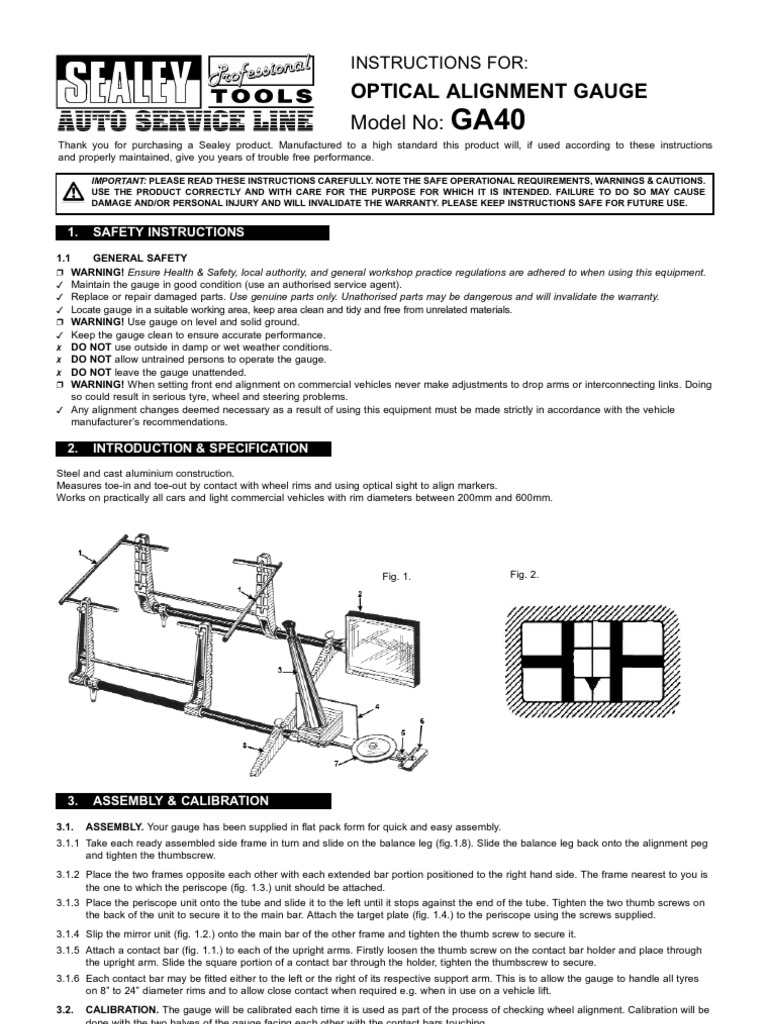 Proper Use and Operation of the Sealey Optical Alignment Gauge Model ...