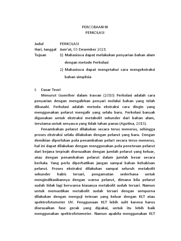 Laporan Perkolasi-11 | PDF