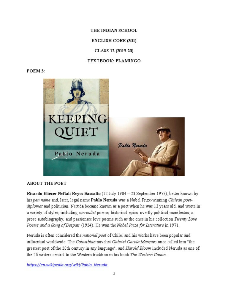 Study Material - KEEPING QUIET | PDF