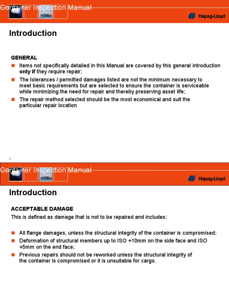 Container Inspection Manual - Update - 08-2016 ULTIMO 2018 Imagenes A ...
