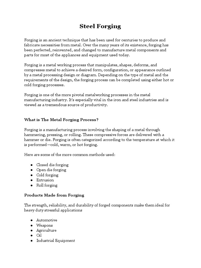 The Metal Forging Process Explained | PDF | Forging | Metals