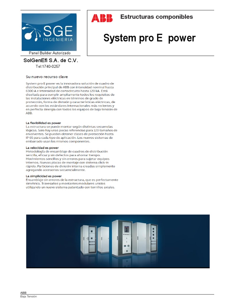 Descripción General Tableros ABB Epower | Descargar gratis PDF | Tornillo | Electricidad