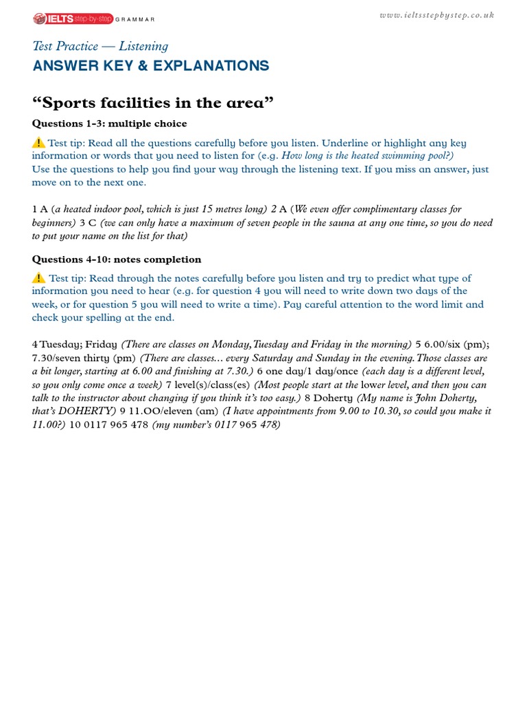 A2 Level Listening Exercise Guide | PDF | Foreign Language Studies