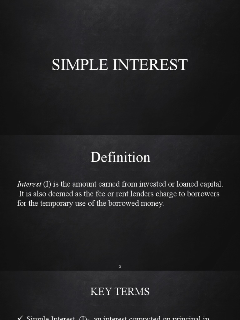 Simple Interest | PDF | Interest | Debt