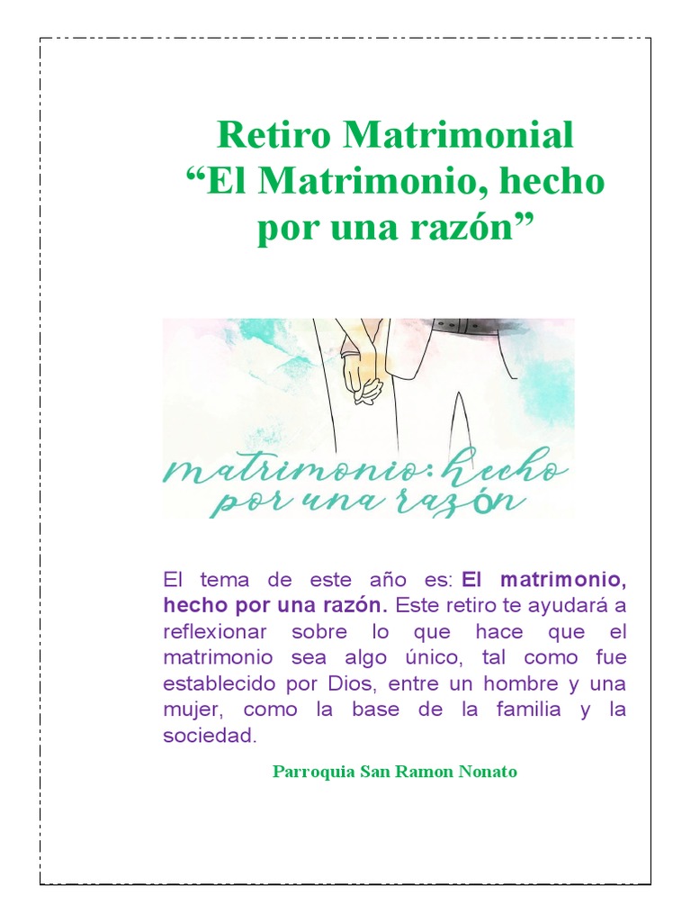 Retiro Matrimonial: Preparación y Amor | PDF | Amor | La sexualidad humana
