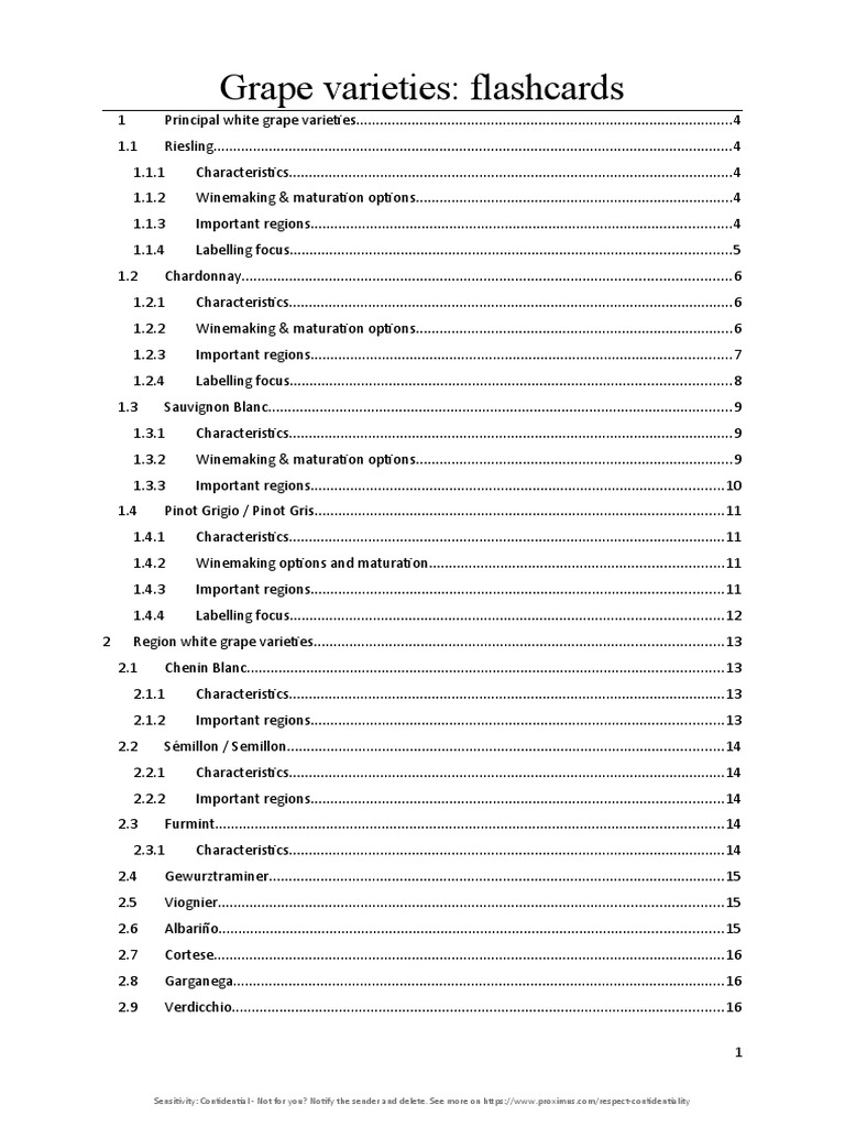 Grape Varieties Flashcards Guide | PDF | Wine | Grape