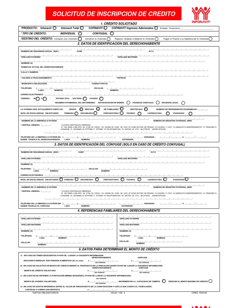 INFONAVIT SOLICITUD