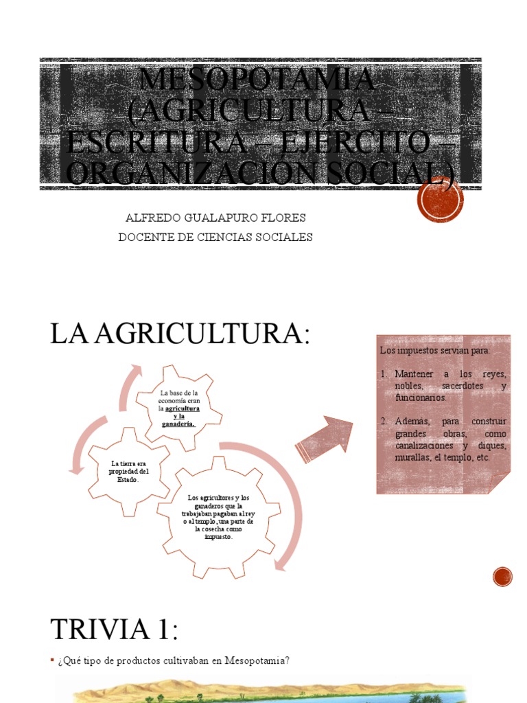 Clase 3 - Mesopotamia Agricultura - Escritura - Ejército | PDF ...