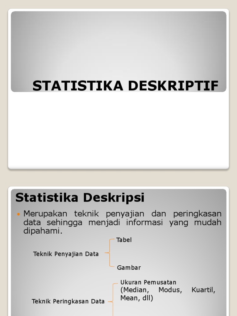 Statistik Deskriptif - Penyajian Data | PDF