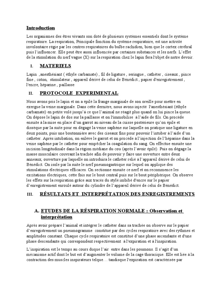 Bio 233 A | PDF | Nerf | Poumon