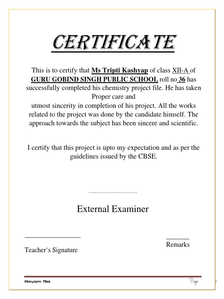 Certificate: External Examiner | PDF | Foods | Chili Pepper