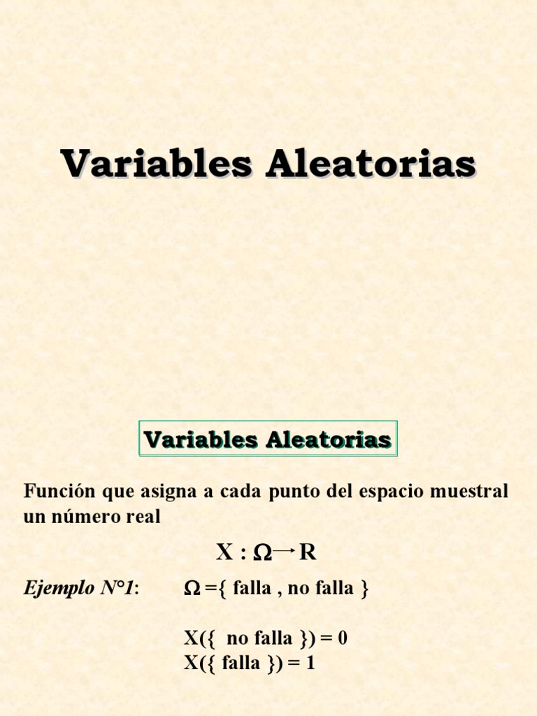 Variable Aleatoria | PDF | Variable aleatoria | Distribución de ...