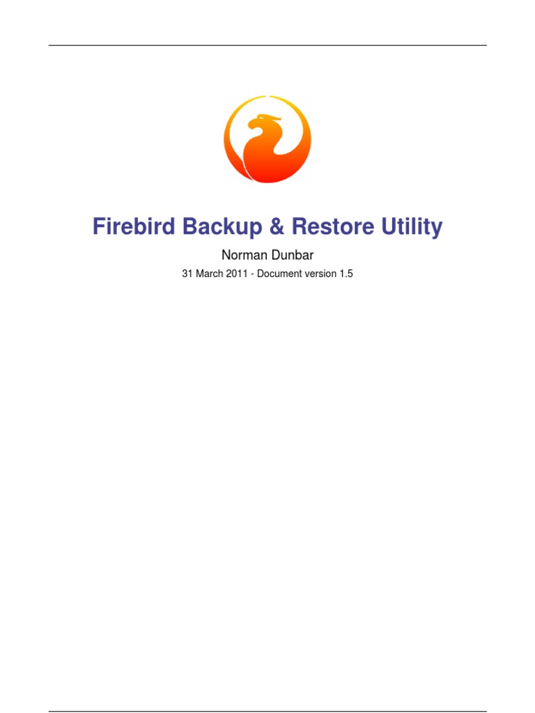 Firebird Gbak | PDF | Backup | Databases