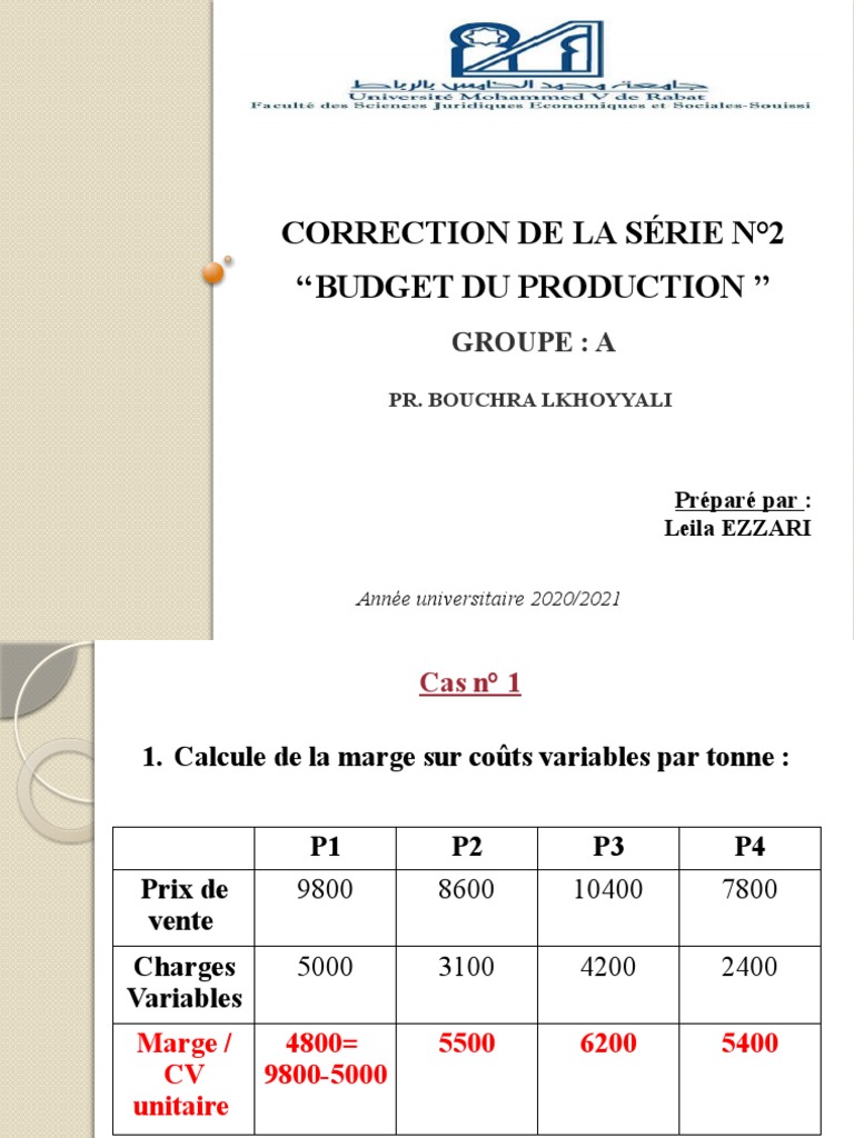 Correction de La Série N°2 | PDF
