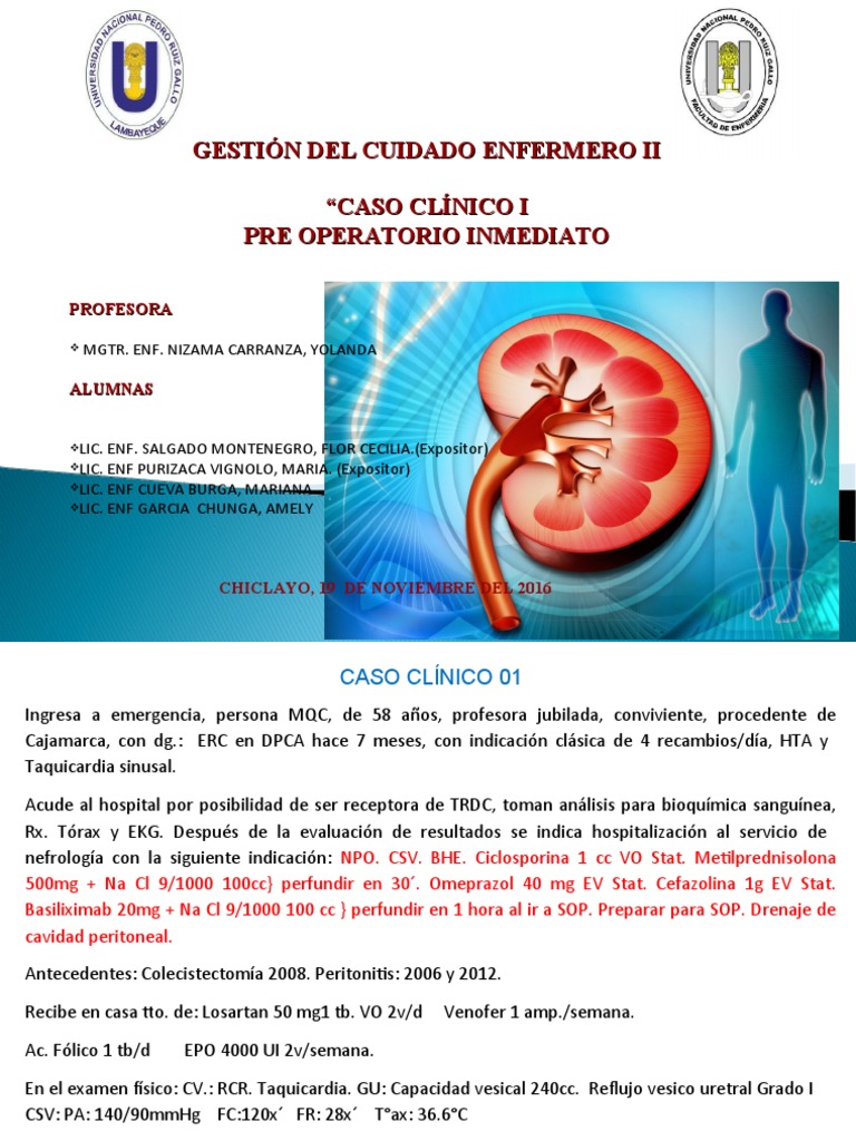 Diapositivas Caso Clínico 1 - Preoperatorio Inmediato | PDF | Ansiedad ...