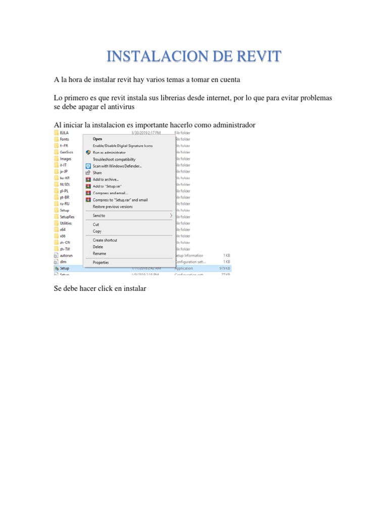 INSTALACION DE REVIT Paso A Paso | PDF